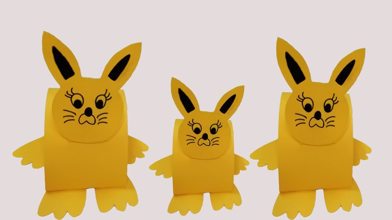 how to make paper rabbit craft - YouTube