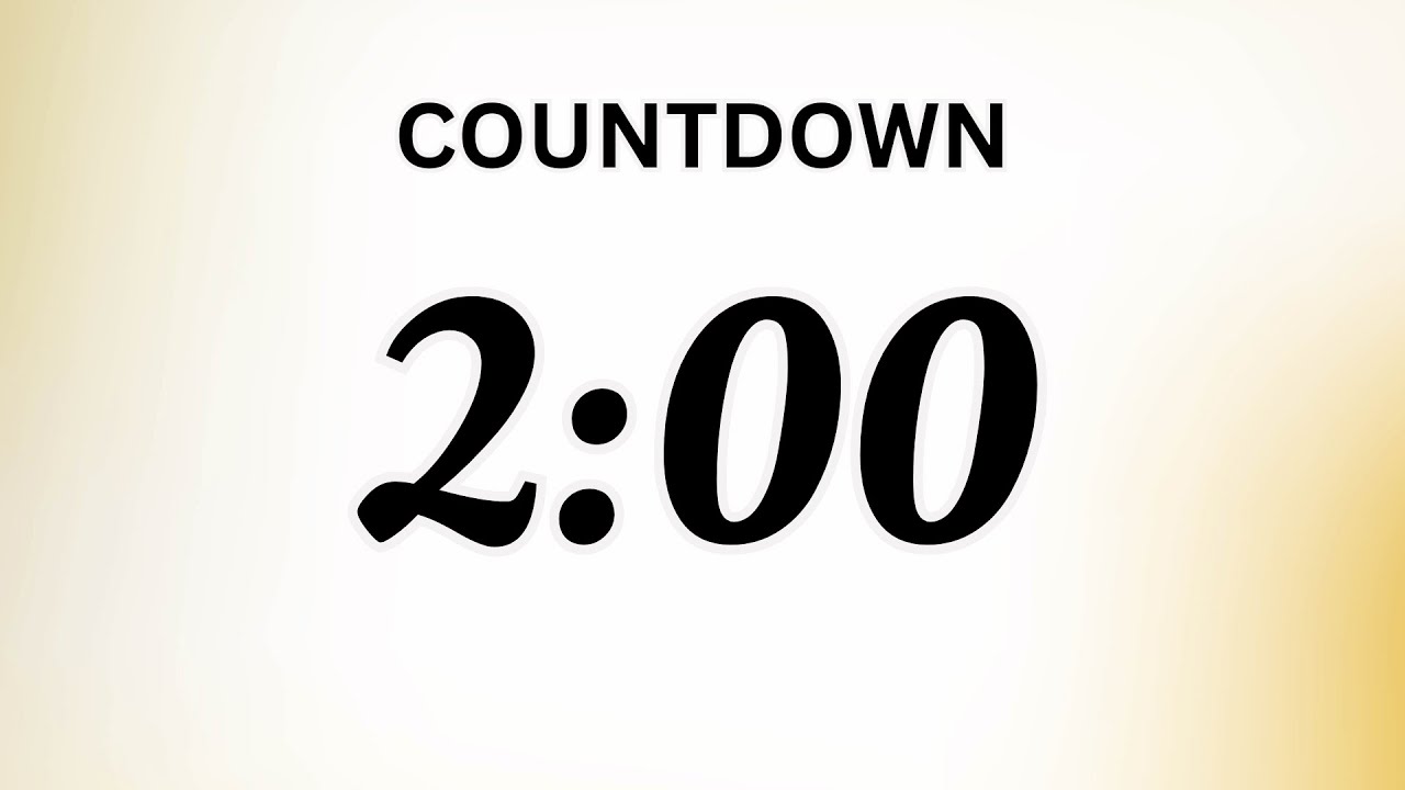 2 Minutes Countdown Timer - YouTube