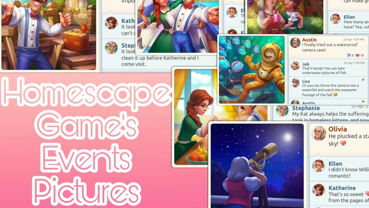 Homescape characters all photos in Austin's tab - YouTube