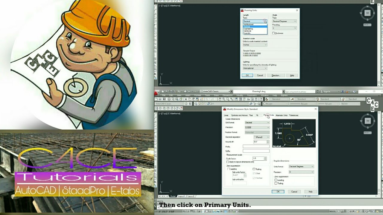AutoCAD | How to do Settings | 1 | C4CE : Civil Engineering Tutorials - YouTube