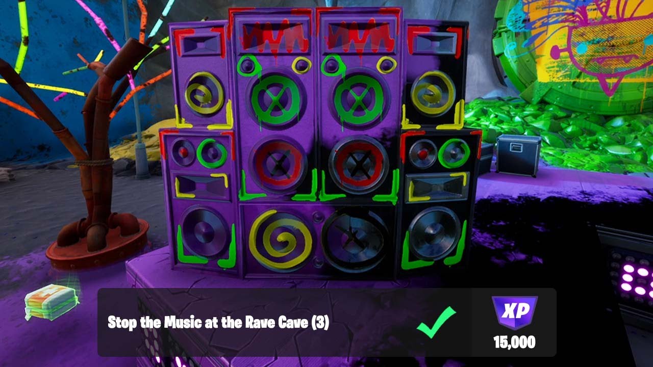 Stop the Music at the Rave Cave - Fortnite Quests - YouTube