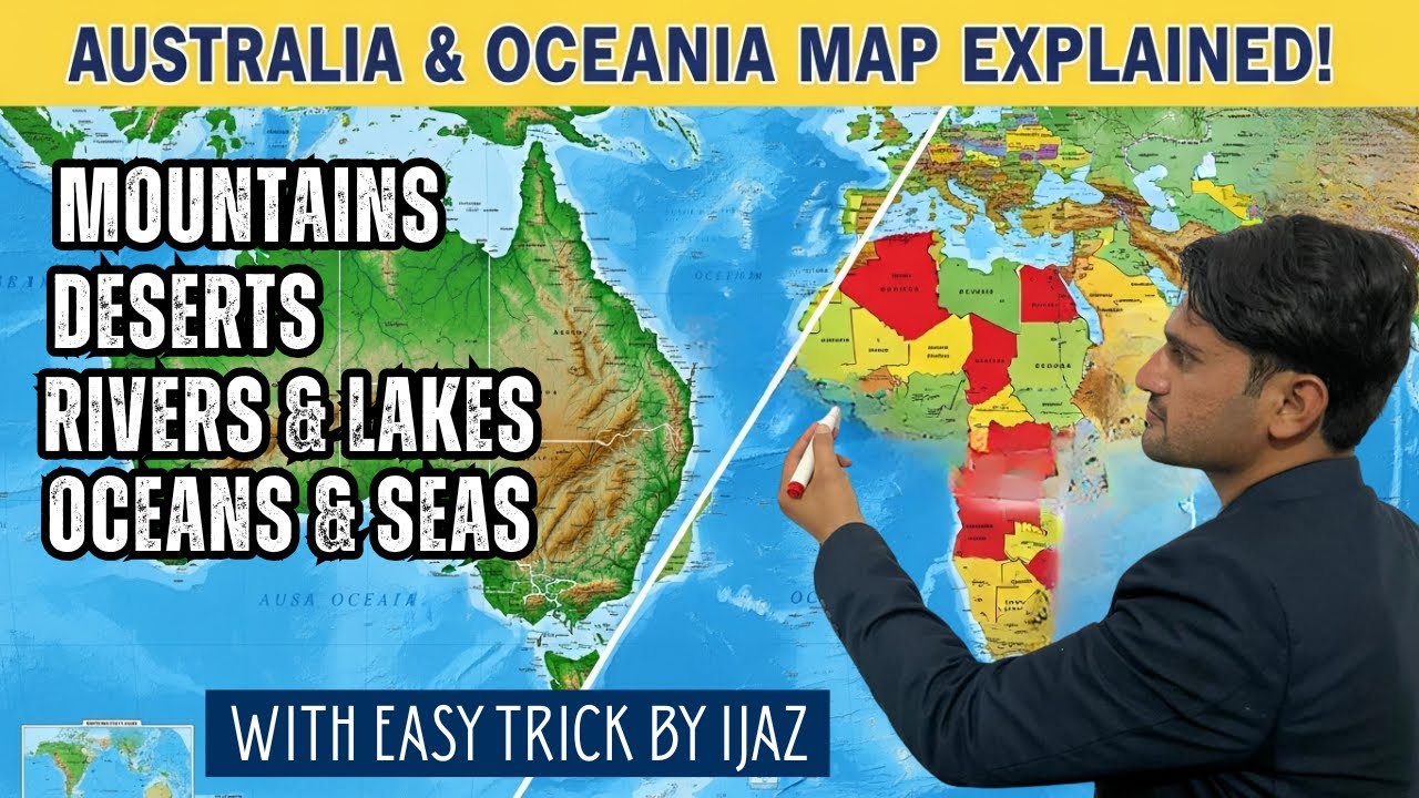 World Mapping: Physical Map & Political Map Of AUSTRALIA & OCEANIA ...