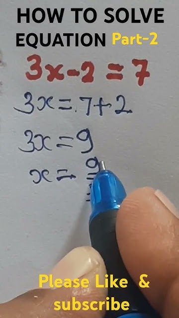 HOW TO SOLVE EQUATION - PART-2. - YouTube