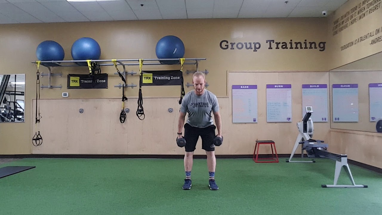 Dumbbell Hang Squat Clean - YouTube