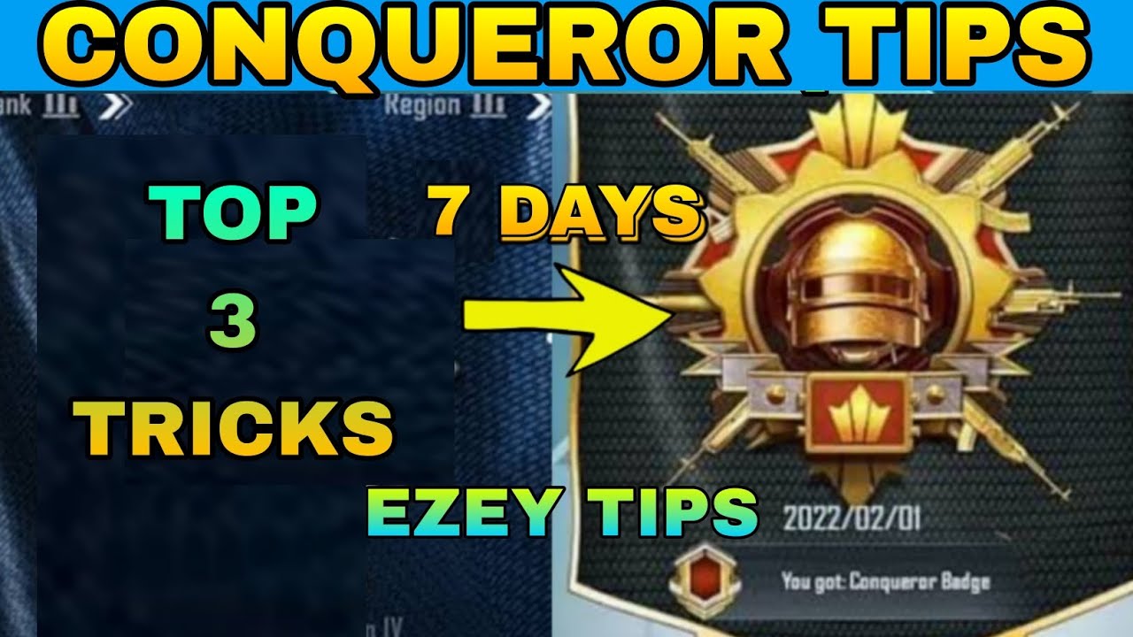 Top 3 conqueror tips and tricks 🔥 platinum to conqueror 100% working ...