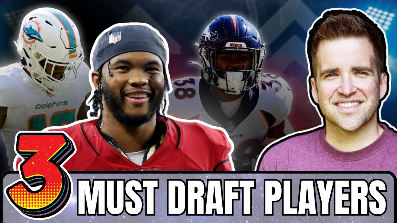 3 MUST Draft Players from JJ Zachariason | Fantasy Football - YouTube