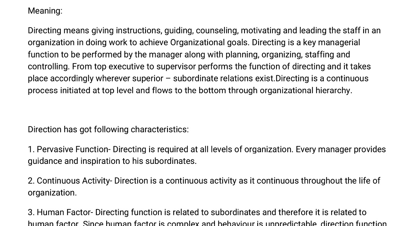 Directing: Meaning and features - YouTube