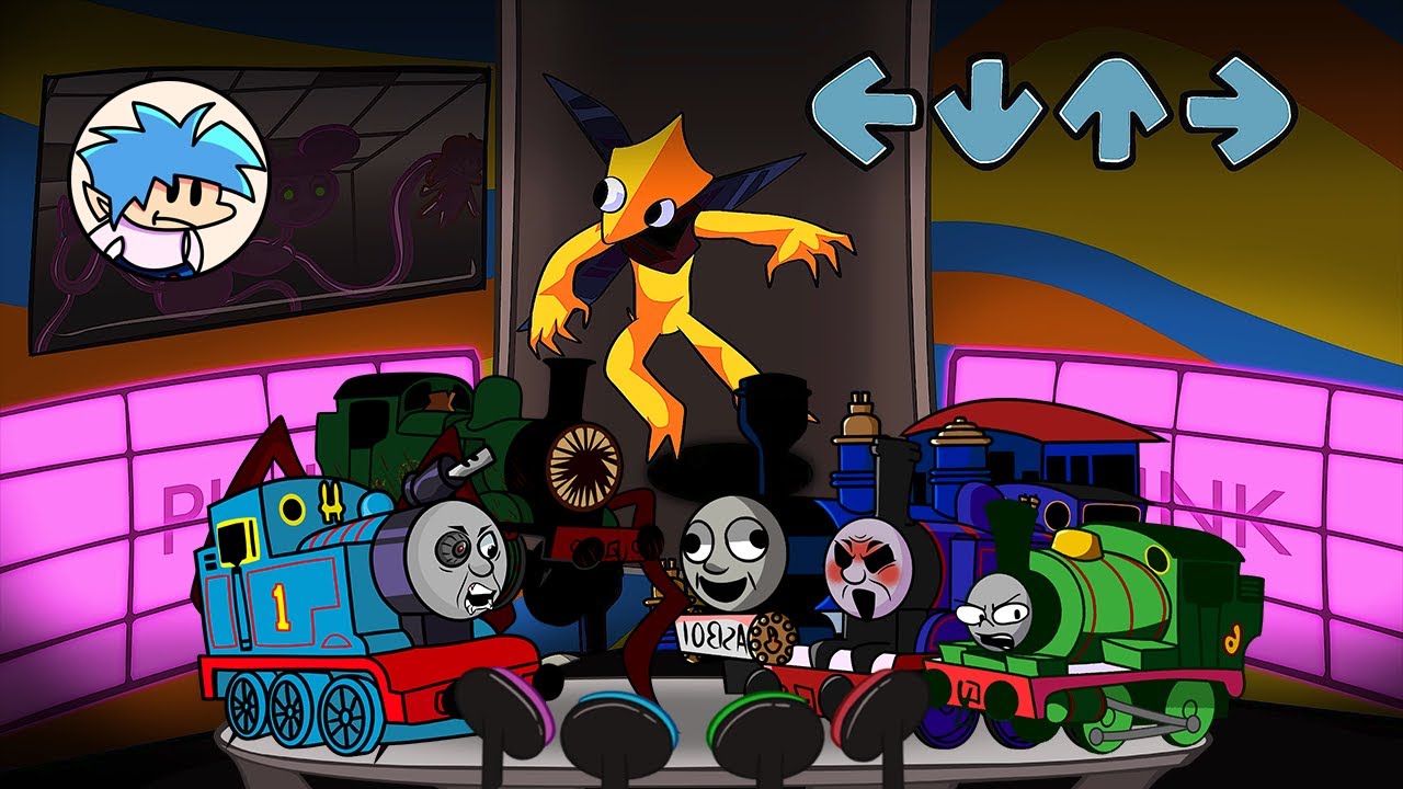 NEW Yellow VS ALL Thomas Railway (FNF Musical Memory cover) - YouTube