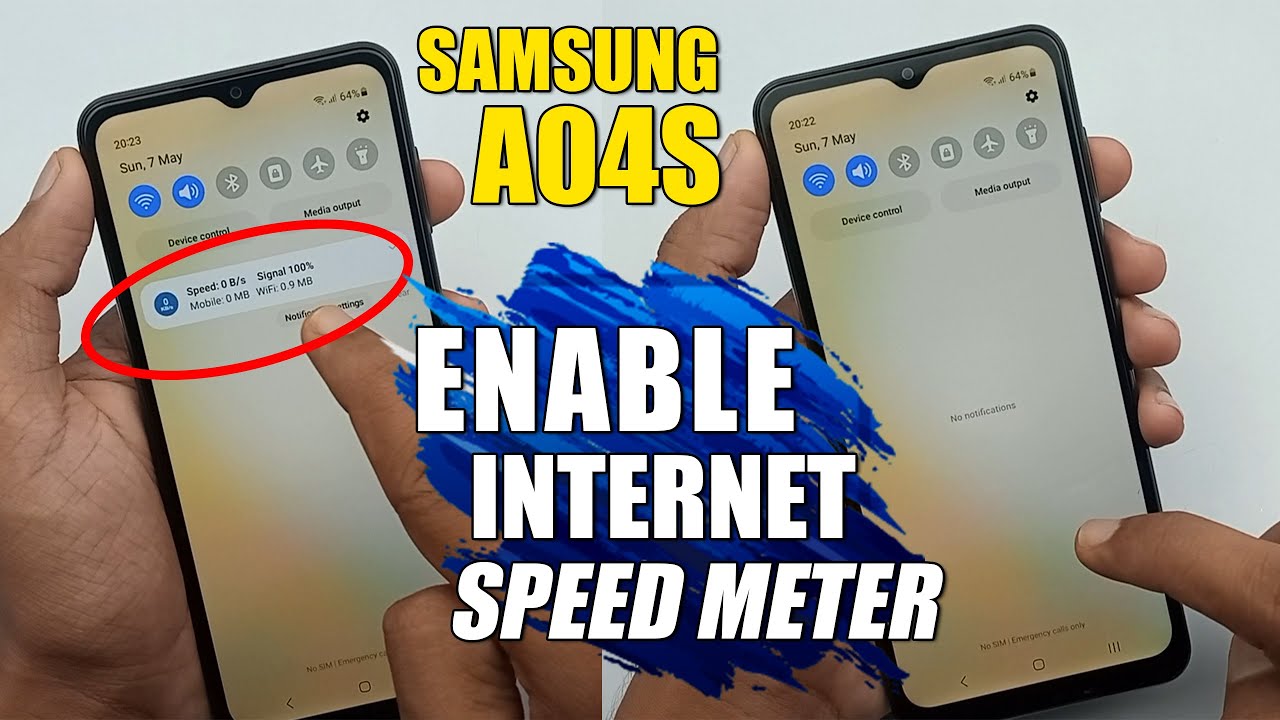 How To Enable Net Speed Meter - Samsung Galaxy A04s - YouTube