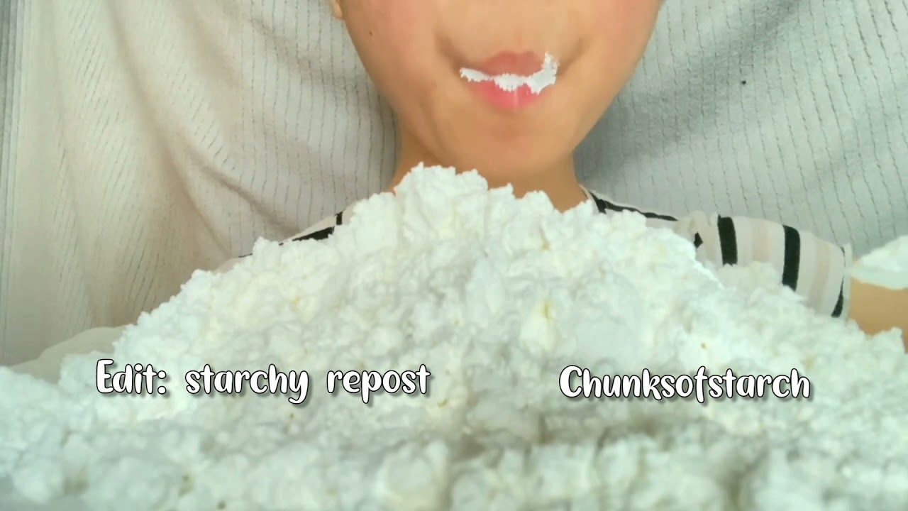 asmr eating cornstarch #16 - YouTube
