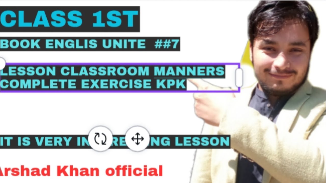 Class 1st | Book English Lesson Classroom Manners Unite 7| Page 72| New ...