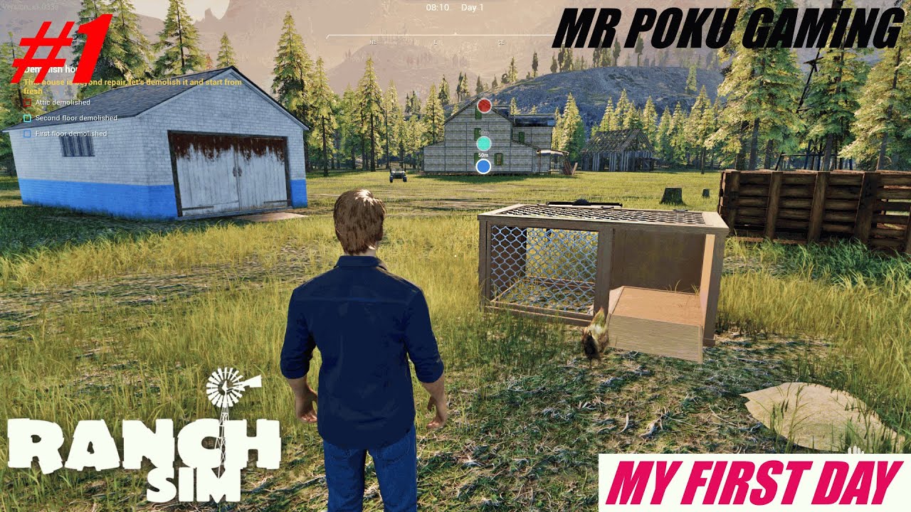 My first day in ranch simulator| #1 | Ranch sim gameplay | #gaming # ...