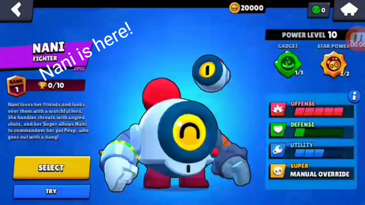 Nani gameplay- Brawl Stars - YouTube