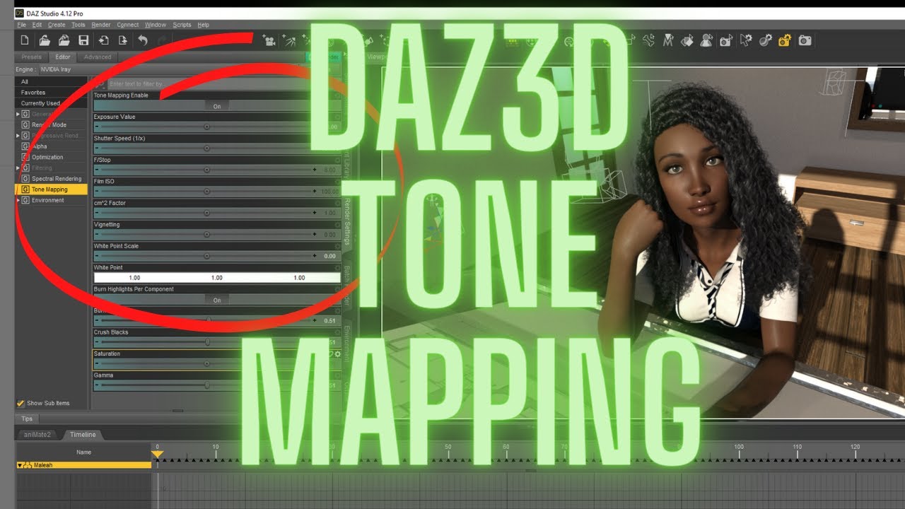 Daz3d Tutorial | How To Use Tone Mapping - YouTube