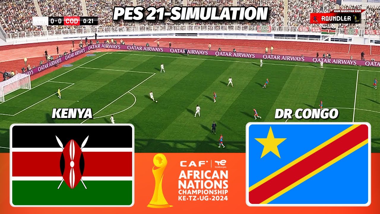 LIVE🔴| Kenya vs DR Congo - African Nations Championship | PES 21 ...