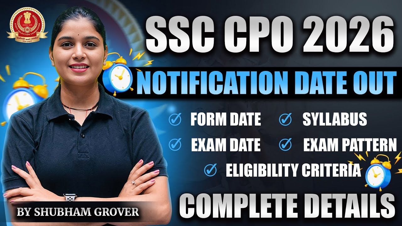 SSC CPO New Vacancy 2026 | SSC CPO Syllabus, Exam Pattern, Age ...