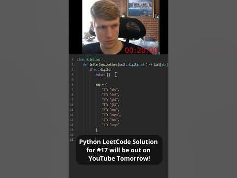 17. Letter Combinations of a Phone Number Python LeetCode Solution #python #leetcode #coding ...