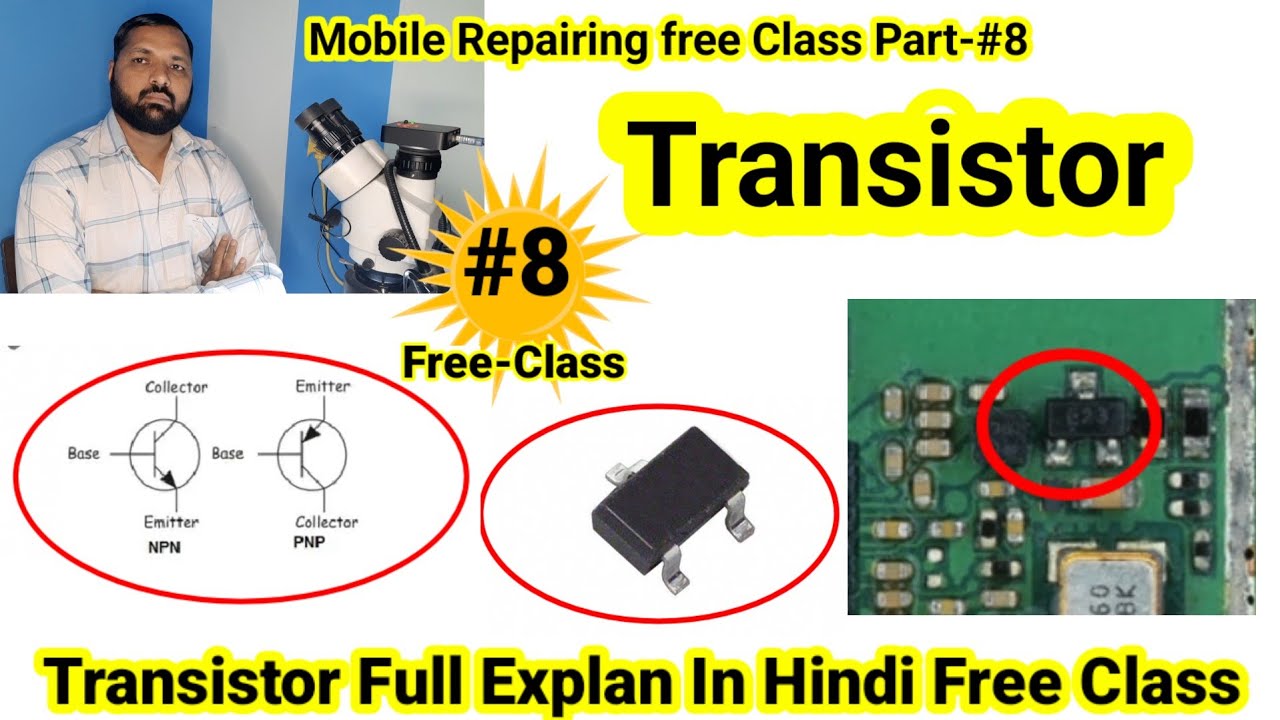 Transistor Mobile Repairing free Class #8 | Checking | Faulty | ok ...