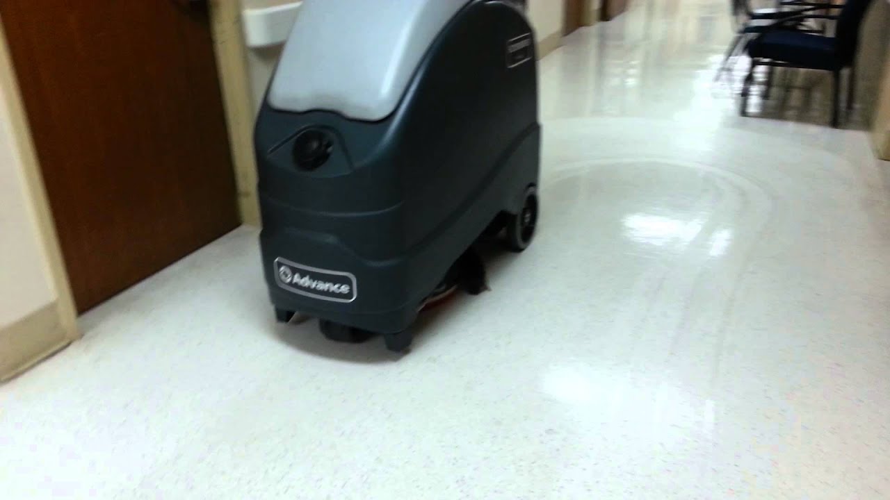 Advance SC1500R stripping with tap water - YouTube