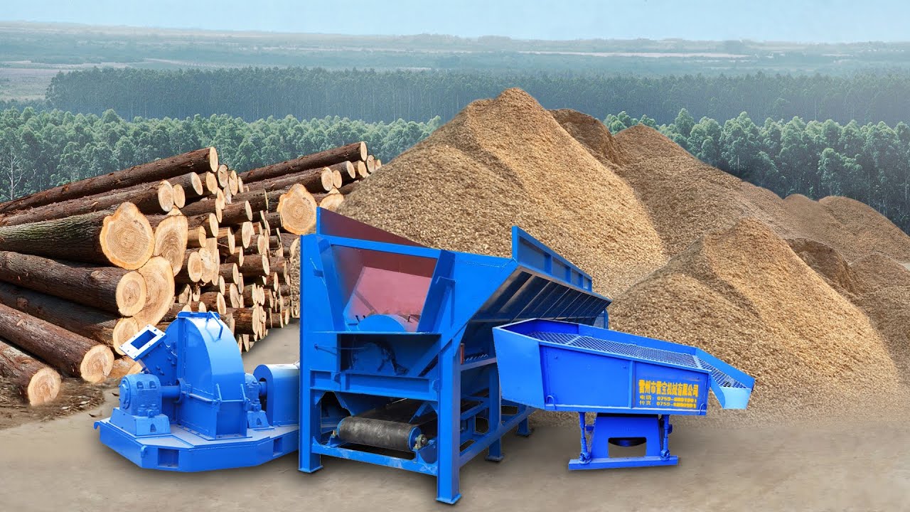 full automatic tree debarking machine wood log debarker - YouTube