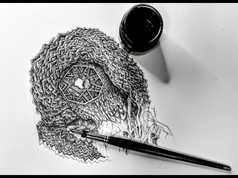 Unique Ink Drawing - YouTube