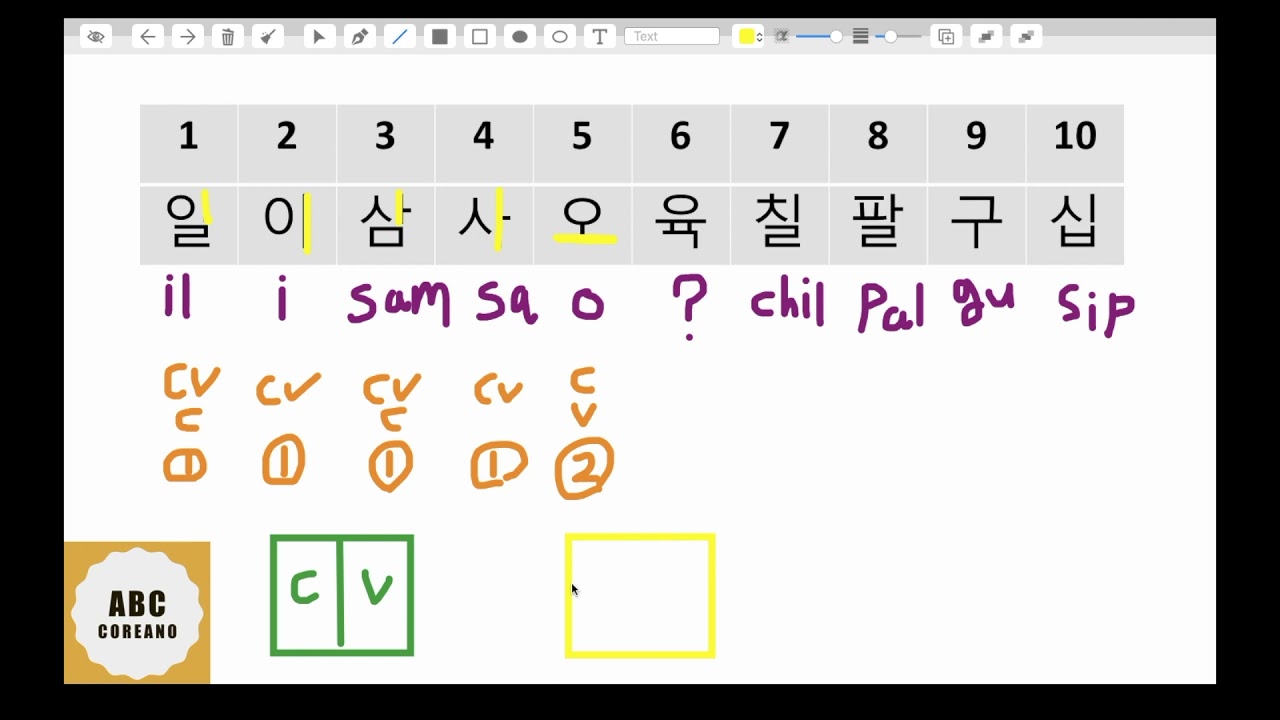 Los números coreanos (1~10) - YouTube