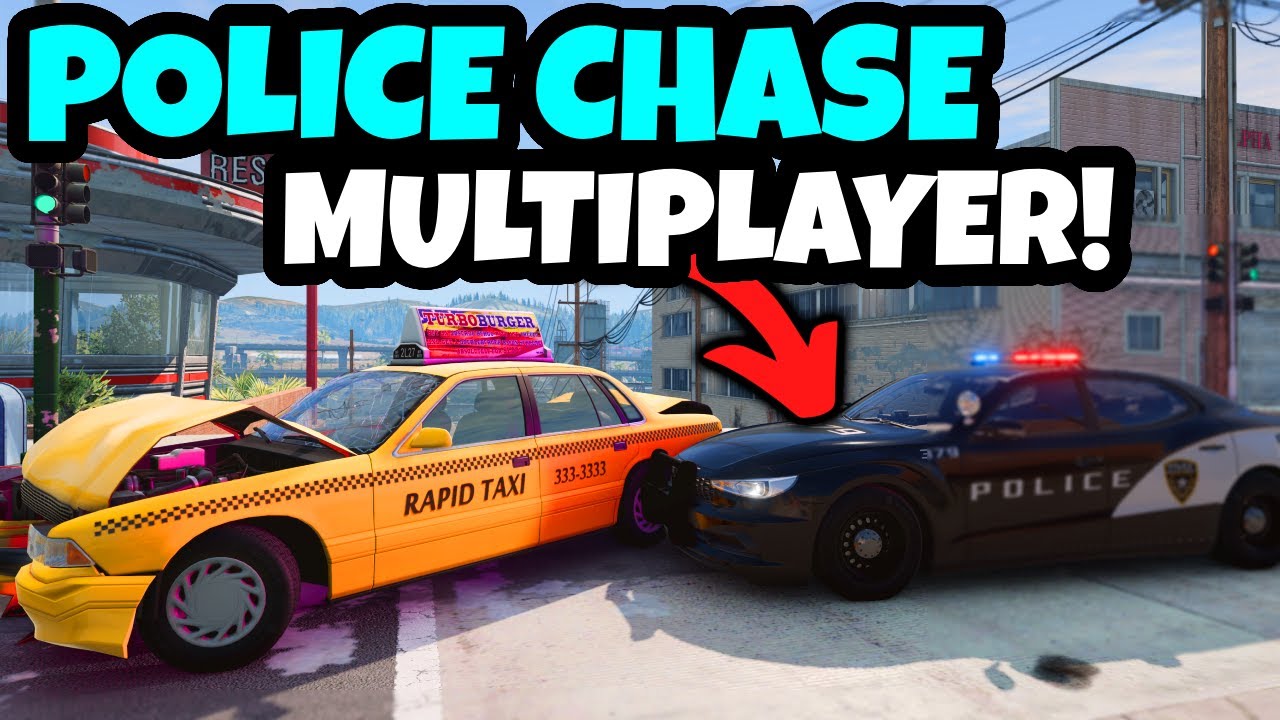 Police Chasing a Taxi?! | BeamNG Multiplayer - YouTube