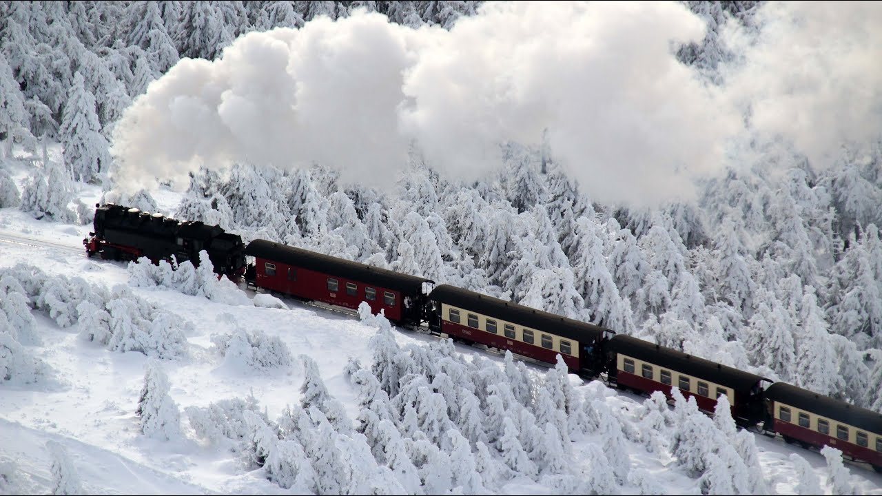 Train Ride With Snow┇Blizzard Sounds for Sleeping at Train┇Cold Windy ...