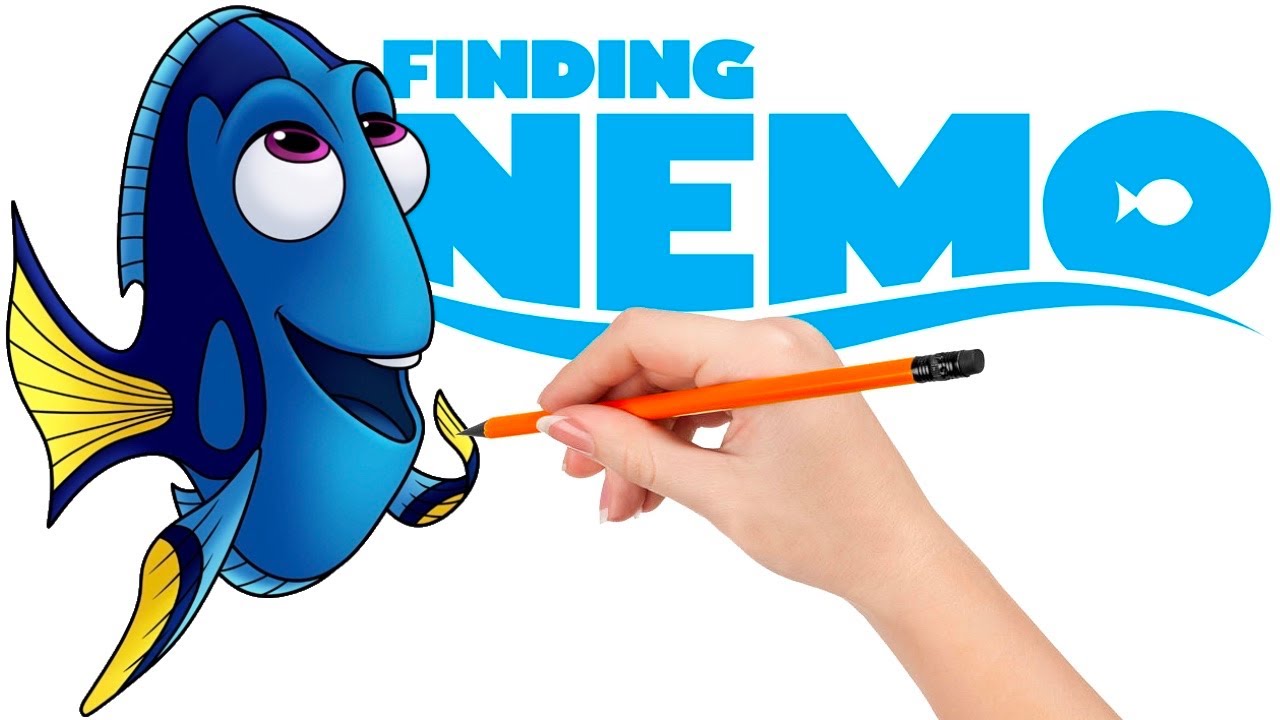 How to draw Dory, the optimistic and forgetful fish - Finding Nemo ...