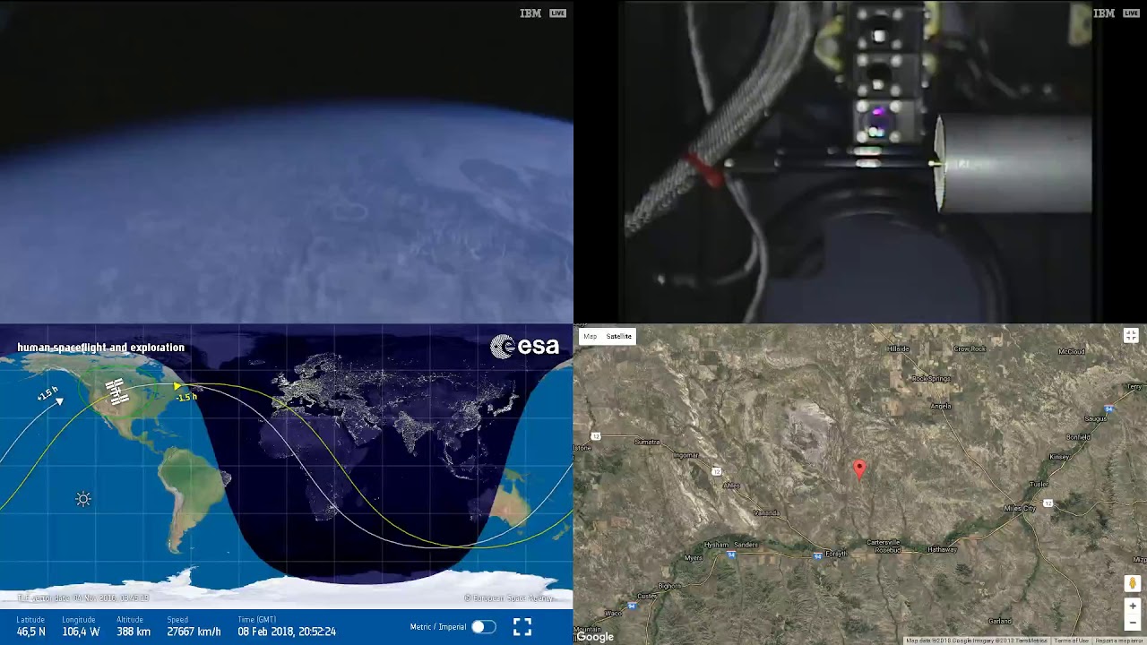 Sunset Over North America - ISS Space Station Earth View LIVE NASA/ESA ...