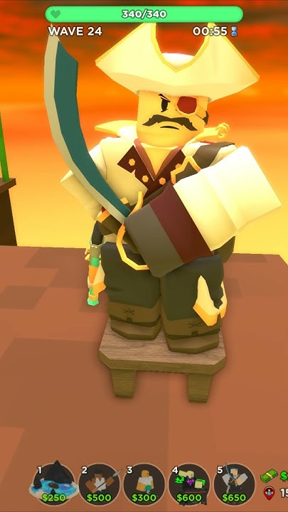 All Levels Pirate Commander Pirate Skincrate Roblox Tower Defense Simulator Youtube