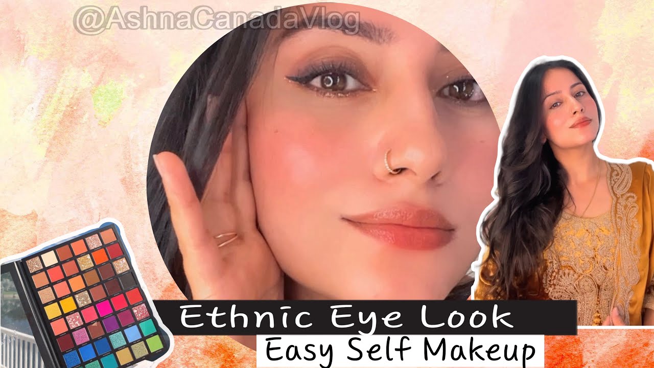 Series2/10 Ethnic Eye Makeup| Easy Self tutorial | two minutes ...