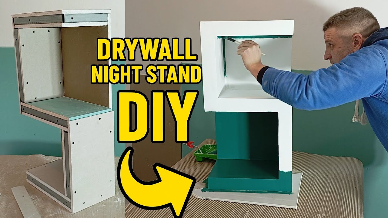 I Made a Night Stand From Drywall?! - YouTube