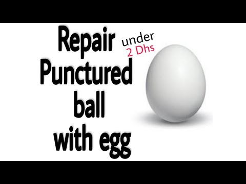 How To Repair Football Puncture With Egg Under 2 Dhs - YouTube