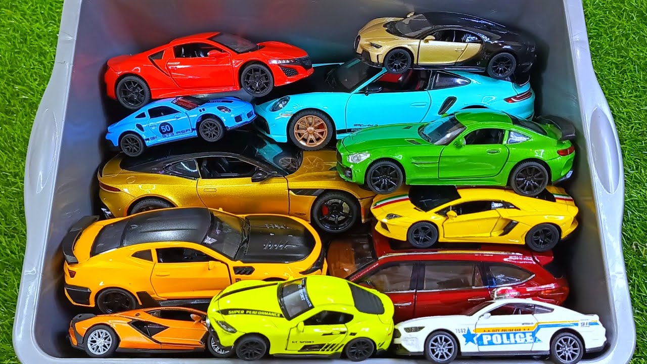 Box full of Super and Luxury cars Jaguar, Volvo, Peugeot, Renault ...