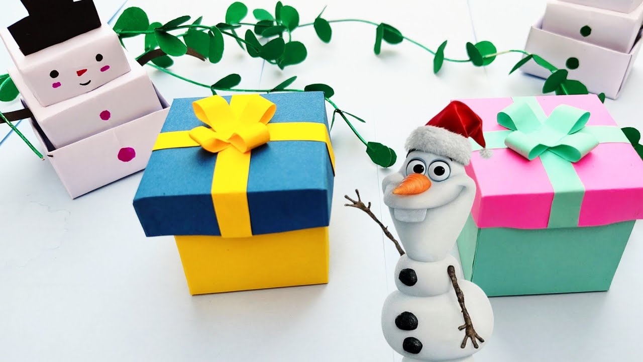Gift wrapping ideas / christmas gift box origami / How to make gift box ...