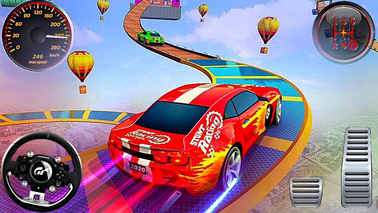 Epic Mega Ramp Car Reaching Gameplay- Defying Gravity in High-Speed ...