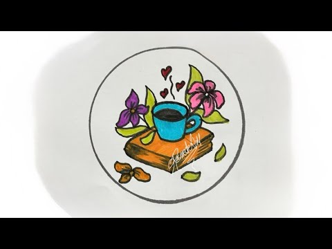 kahve, kahve çizimi kolay, kahve fincanı çizimi, coffee, easy coffee drawing, coffee cup drawing,