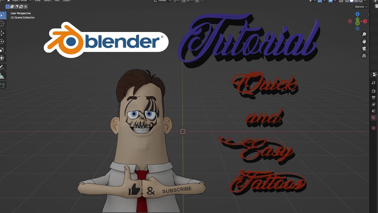 Blender Tutorial - Quick and Easy Tattoos - YouTube