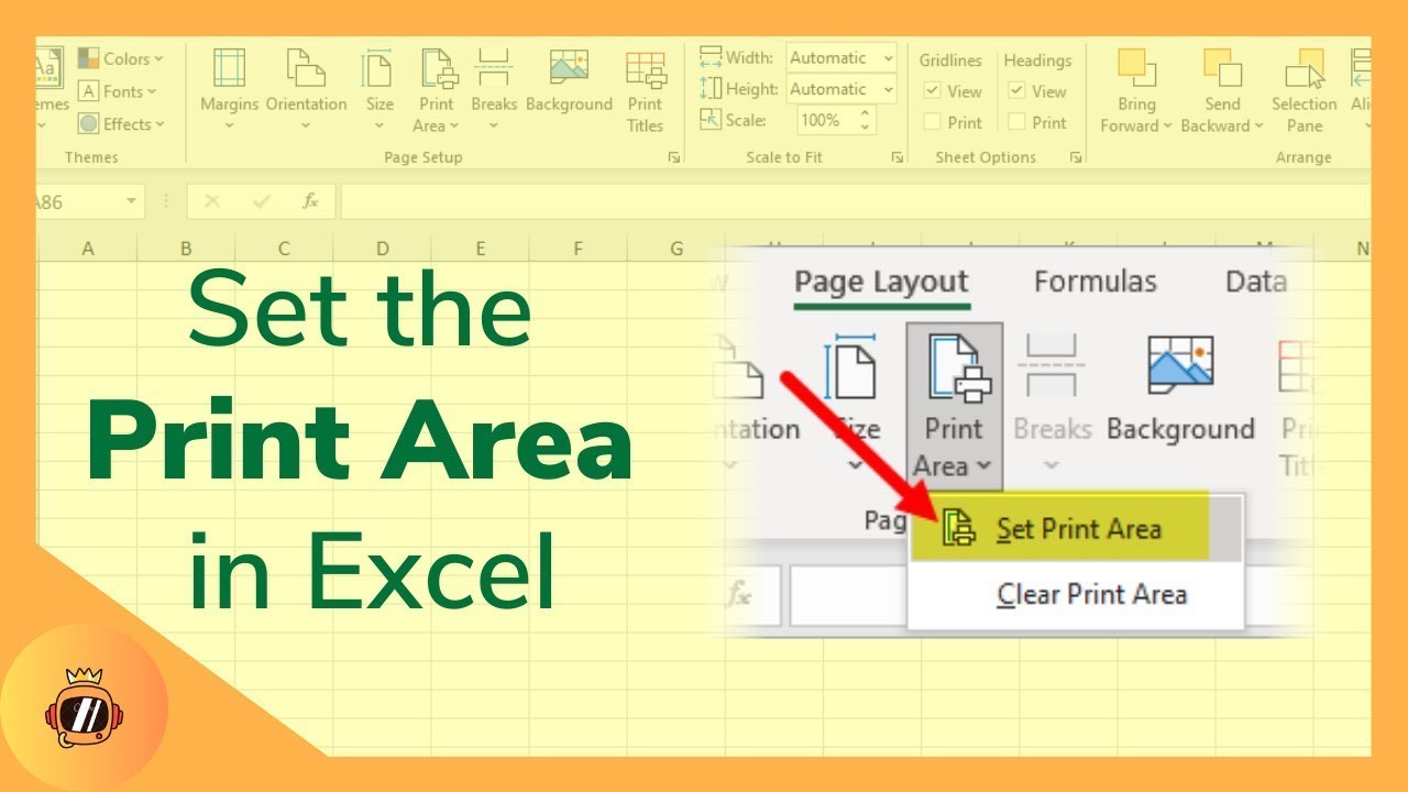 How to "Set the Print Area" in Excel | Microsoft Excel Tutorial series ...