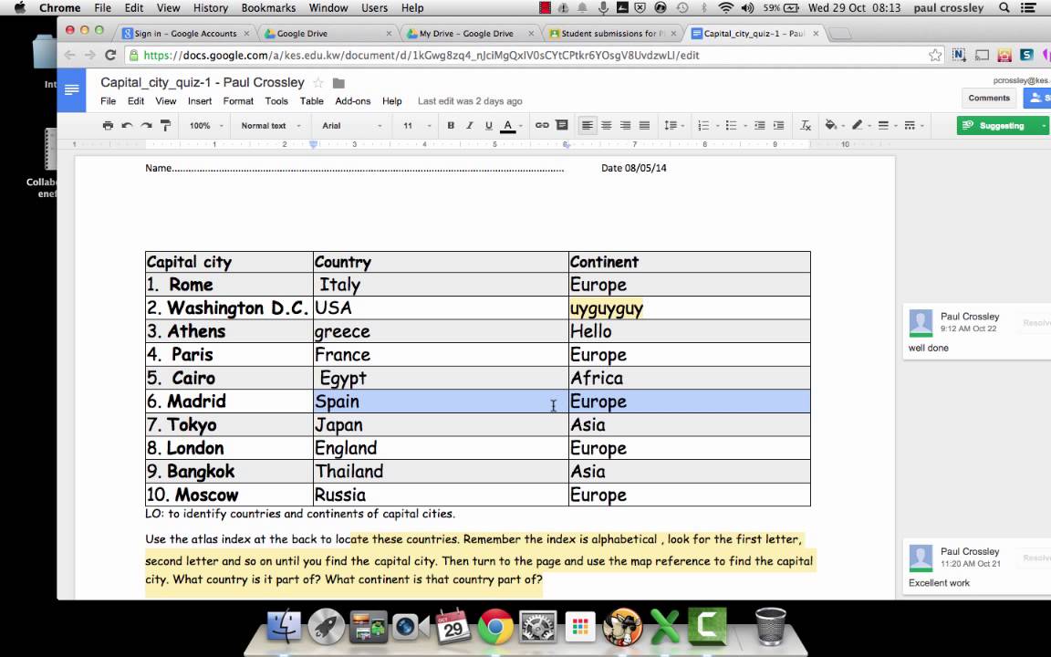 Google Classroom Marking work - YouTube