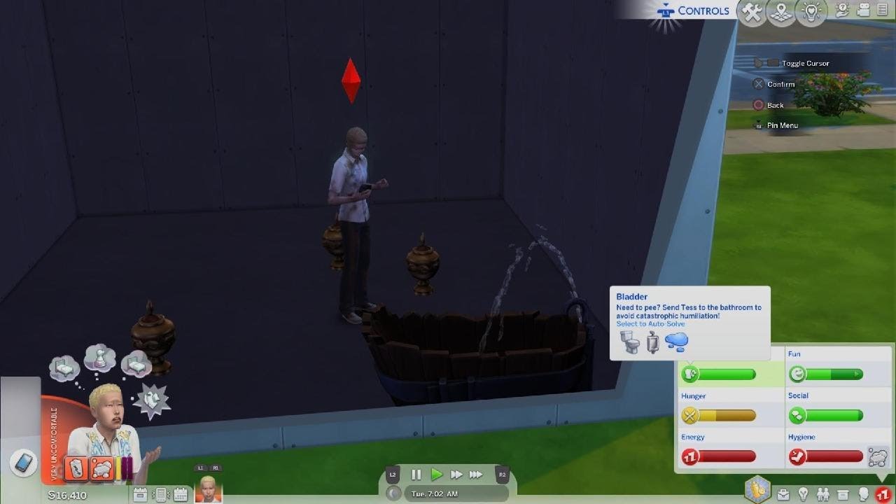 The Sims 4: Tess Bowling fight his own ghost (Trapped in a room with ...