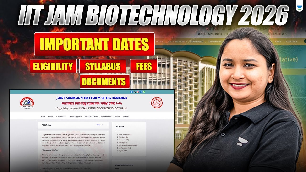 IIT JAM Biotechnology 2026 | Important Dates, Eligibility, Syllabus ...