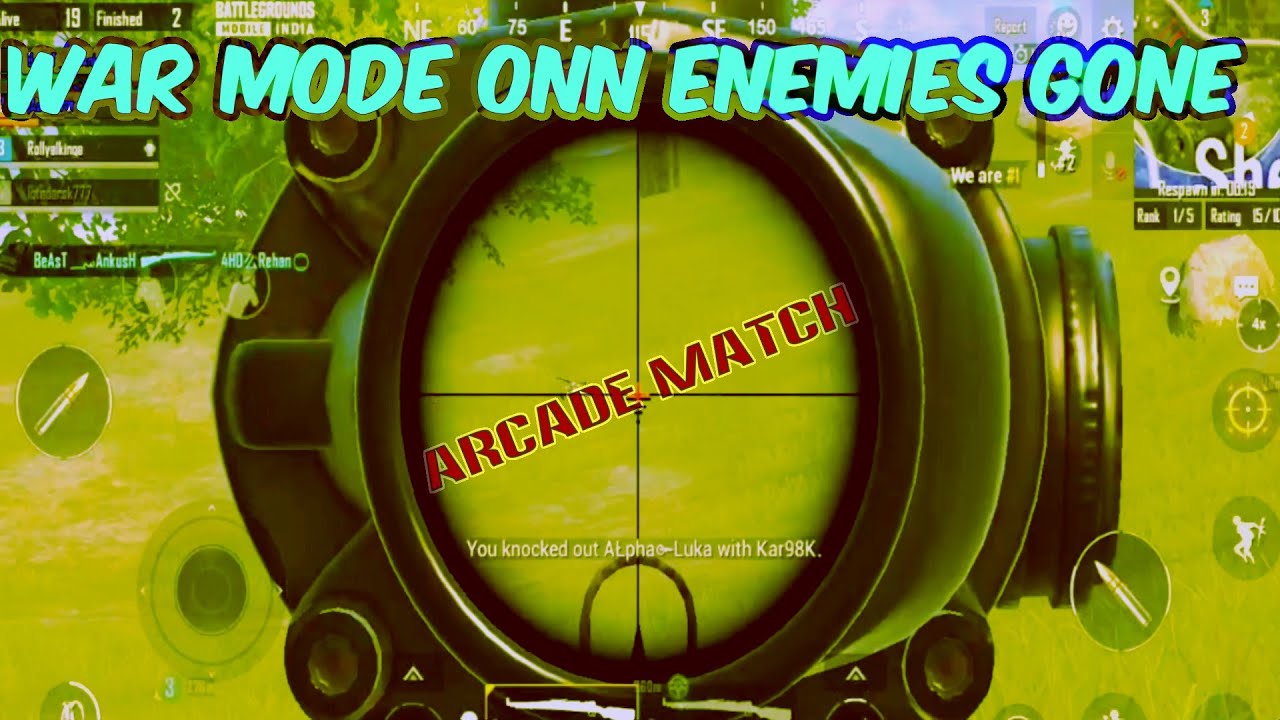 WAR MODE ON ENEMIES GONE 😂🤣 || ARCADE MODE || KAR98K OP 🔥 || HQ Gamer 🔥 ...