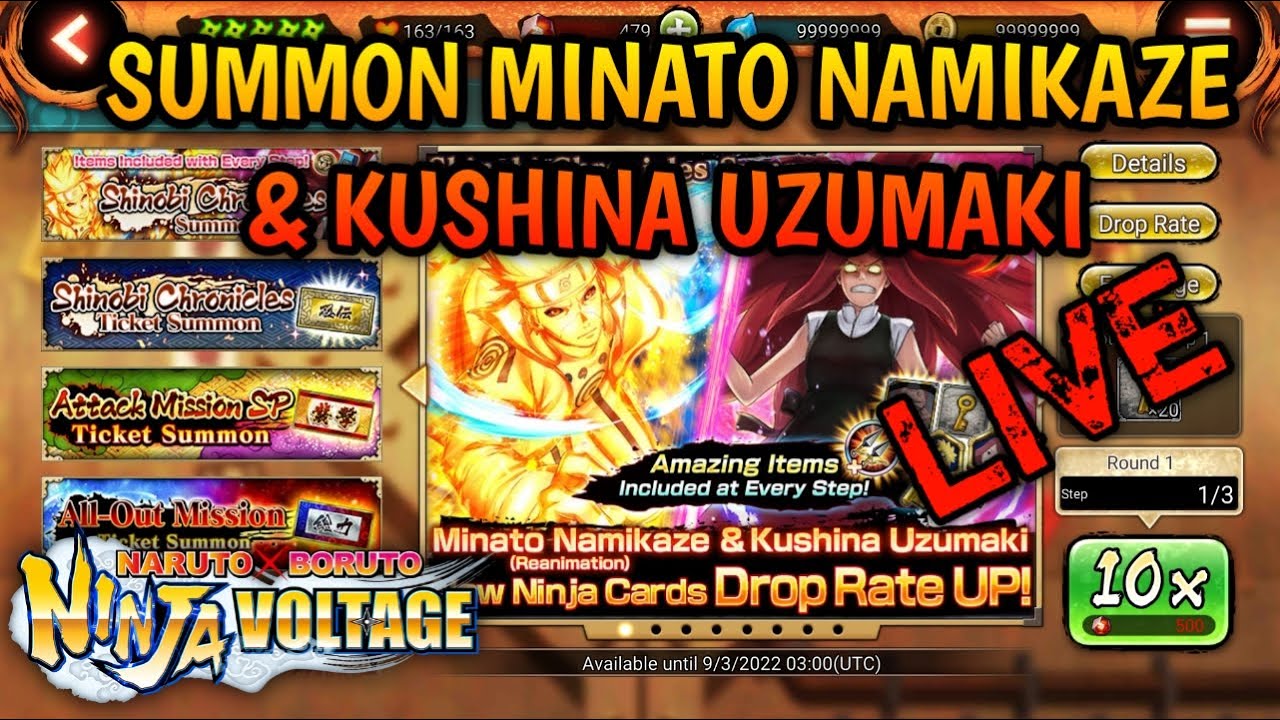 [LIVE] SUMMON MINATO NAMIKAZE & KUSHINA UZUMAKI - NXB NV - YouTube