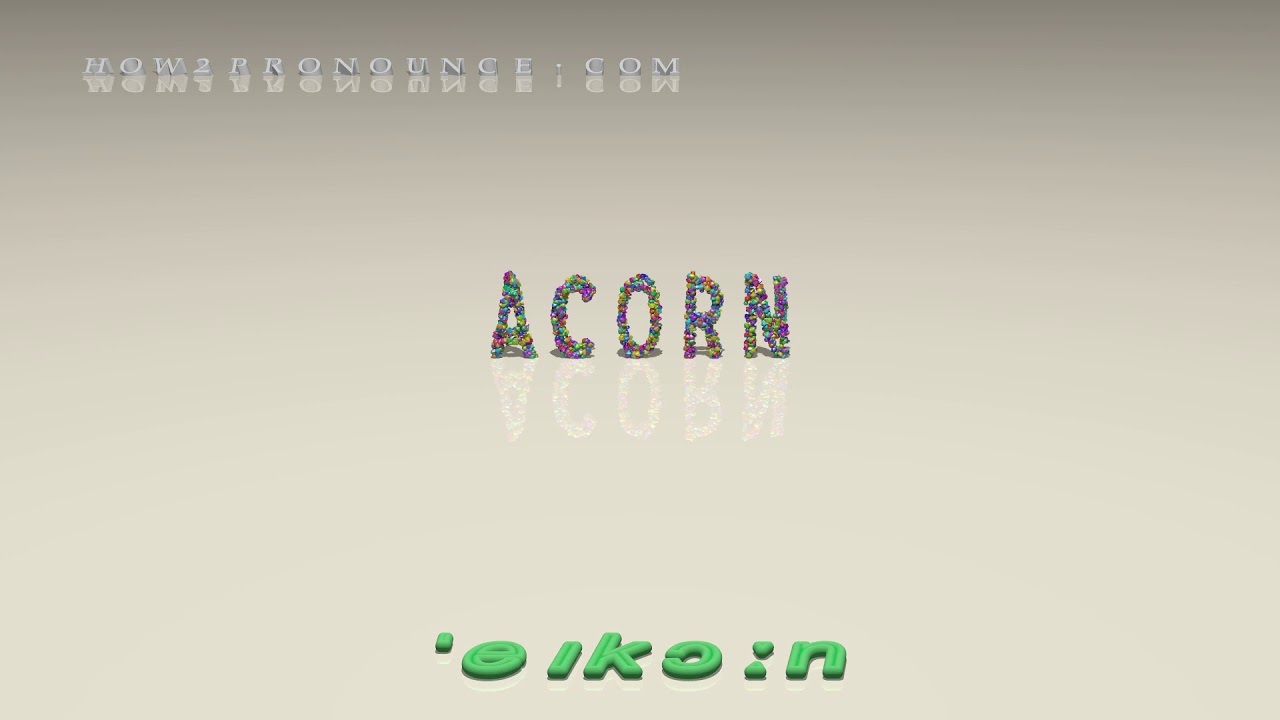acorn - pronunciation in British English (three voices / accents) - YouTube