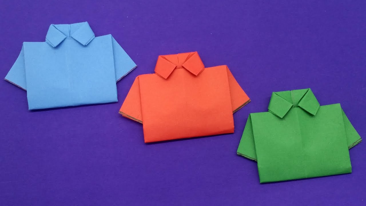 How to Make Paper Shirt | Origami Shirt easy Tutorial For School ...