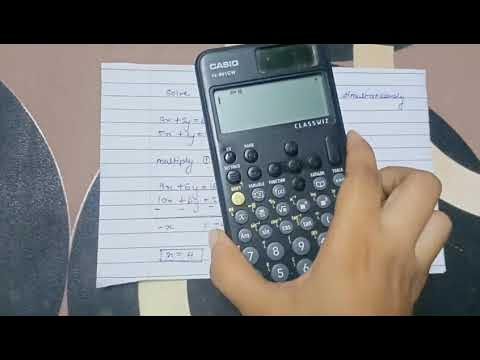 How to Solve Simultaneous Equations Using the Casio fx-991CW Calculator. - YouTube