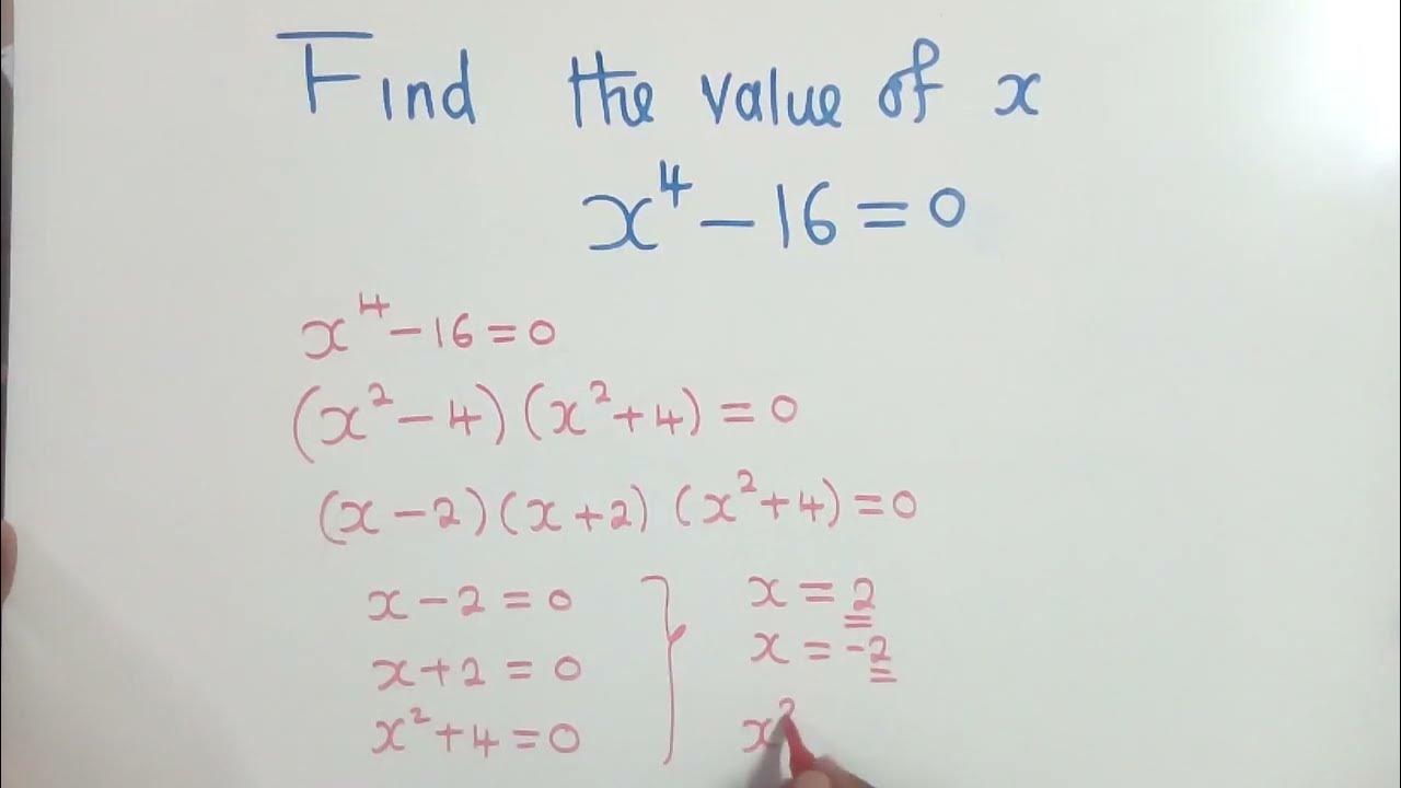 Find The Value Of X X 4 16 0 Olympiad Mathematics YouTube find-the-value-of-x-x-4-16-0-olympiad-mathematics-youtube