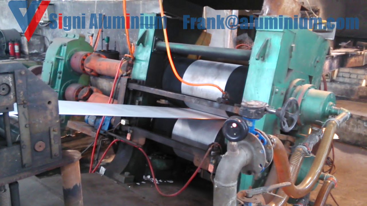 Roll casting process of aluminum strip coil - YouTube